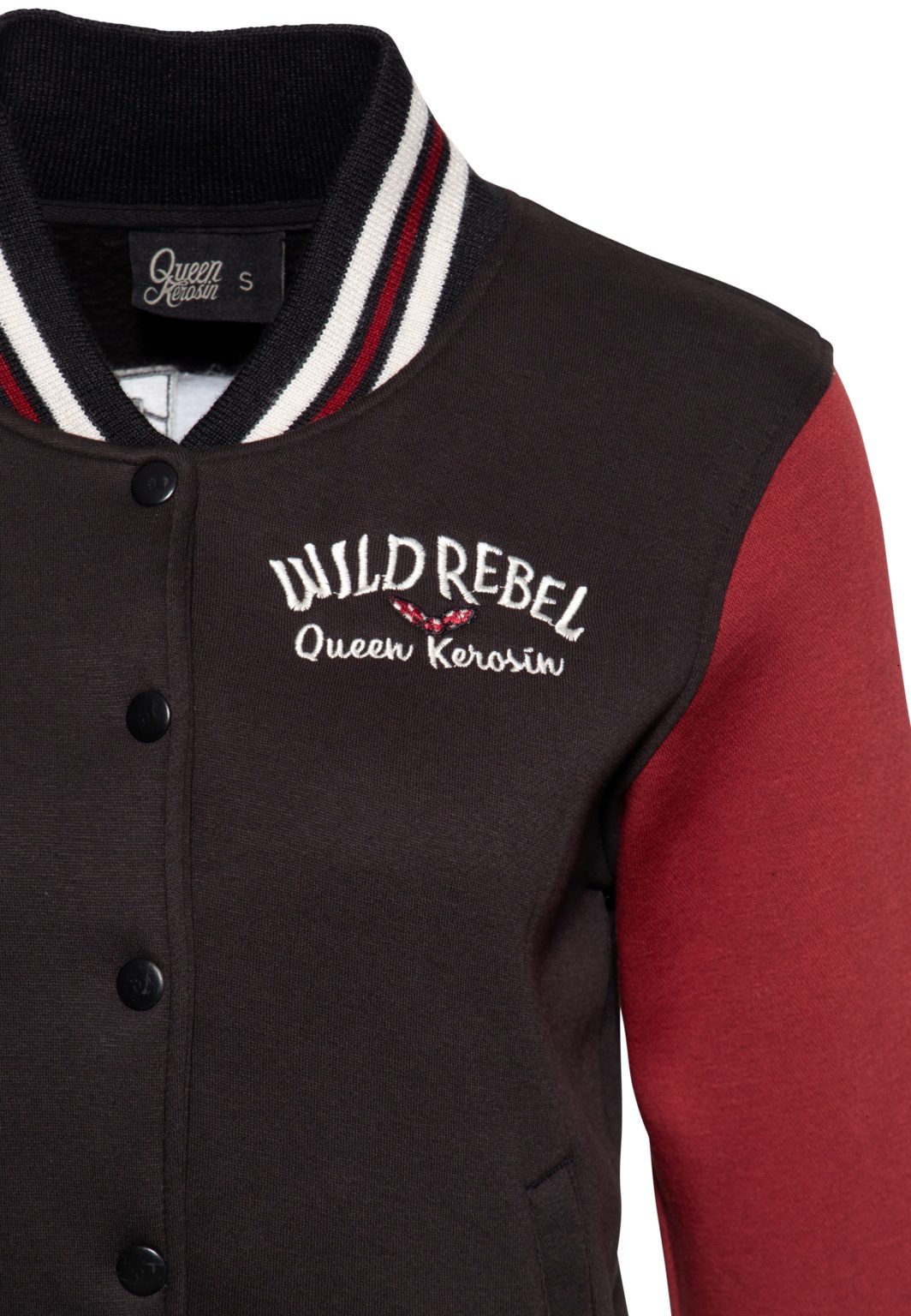 Queen Kerosin COLLEGE SWEATJACKE »WILD REBEL« – MoFa Lounge